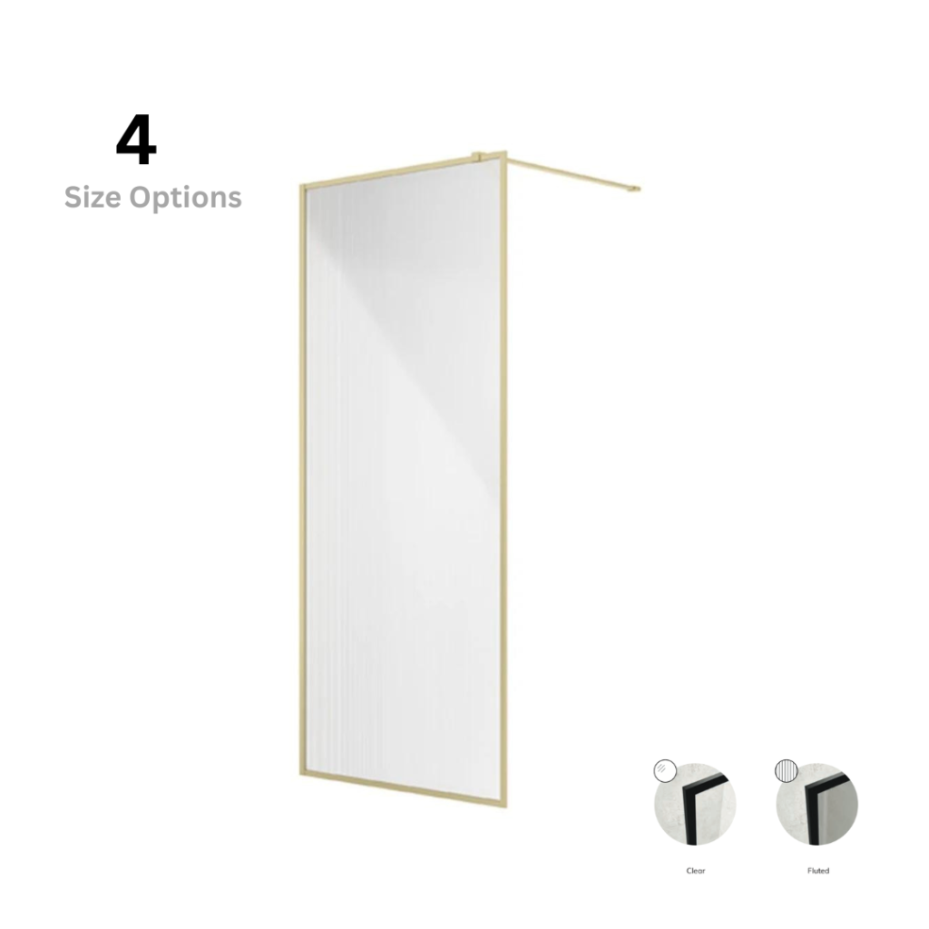 MIRAGE Brushed Gold Wetroom Panel Frame - McGarry Tiles