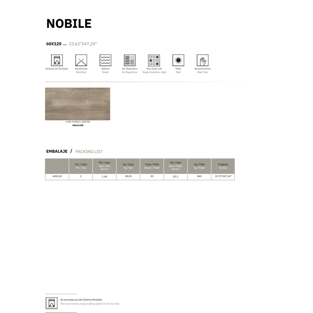 Lane Nobile Greige - McGarry Tiles